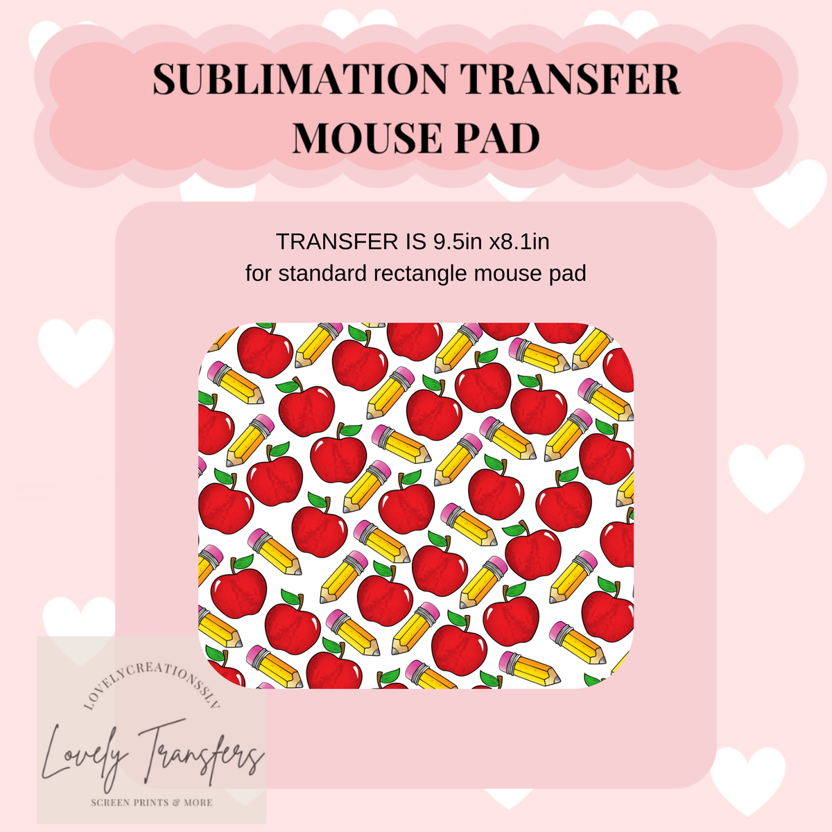 D9 - Sublimation Mouse Pad Transfer – Lovely Transfers