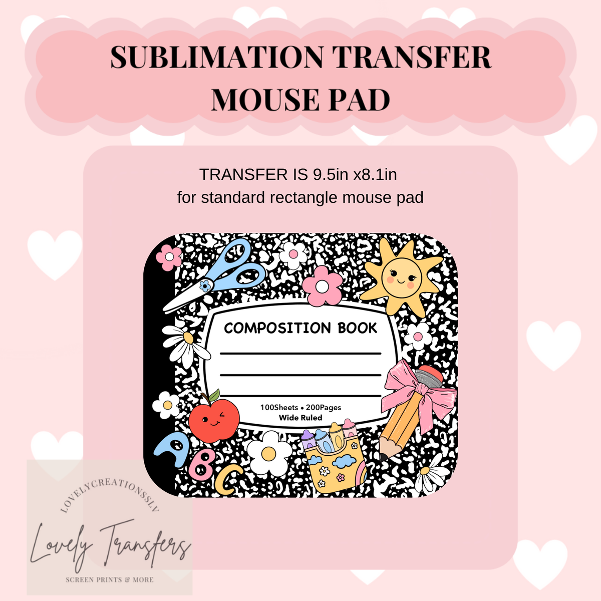 D13 - Sublimation Mouse Pad Transfer – Lovely Transfers