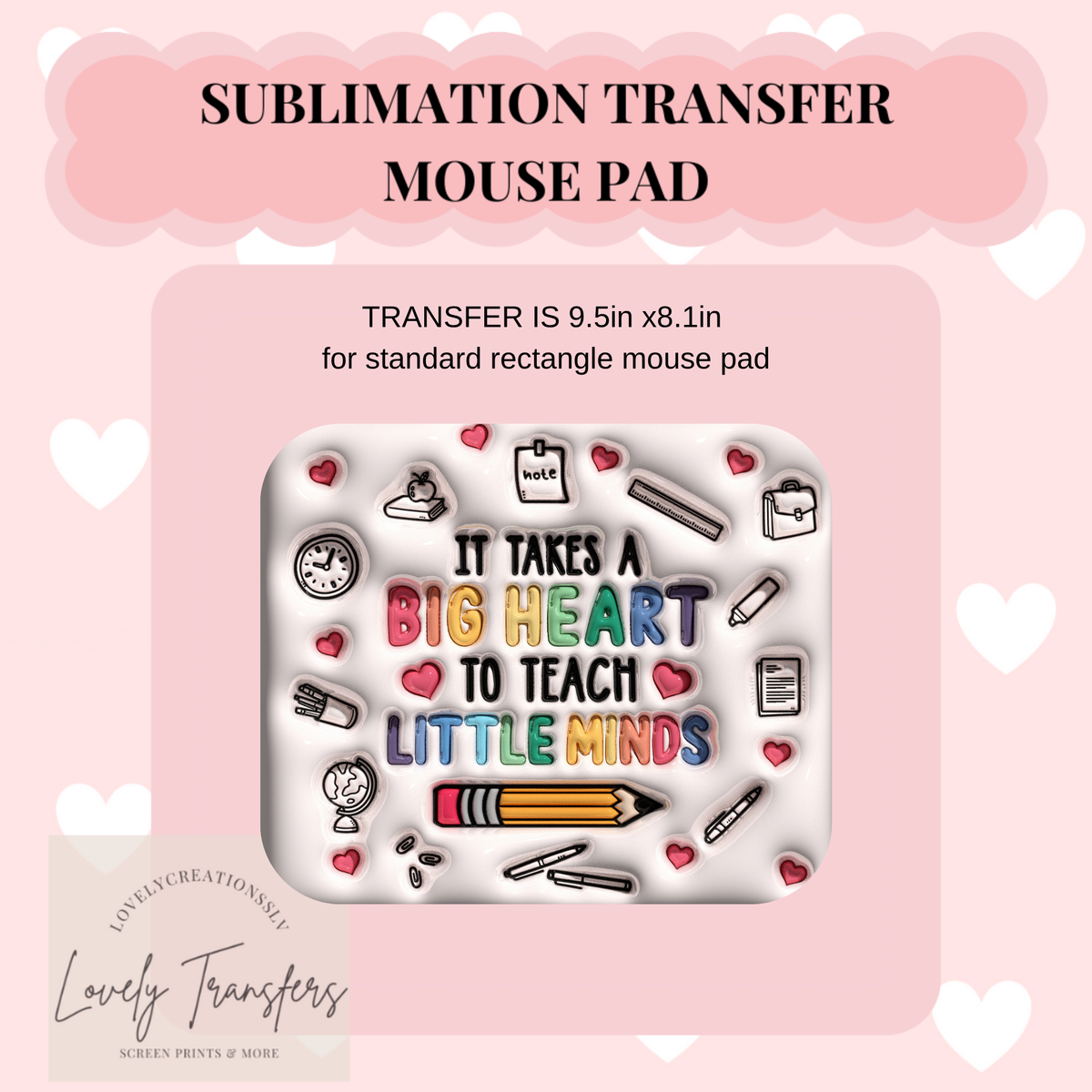 D7 - Sublimation Mouse Pad Transfer – Lovely Transfers