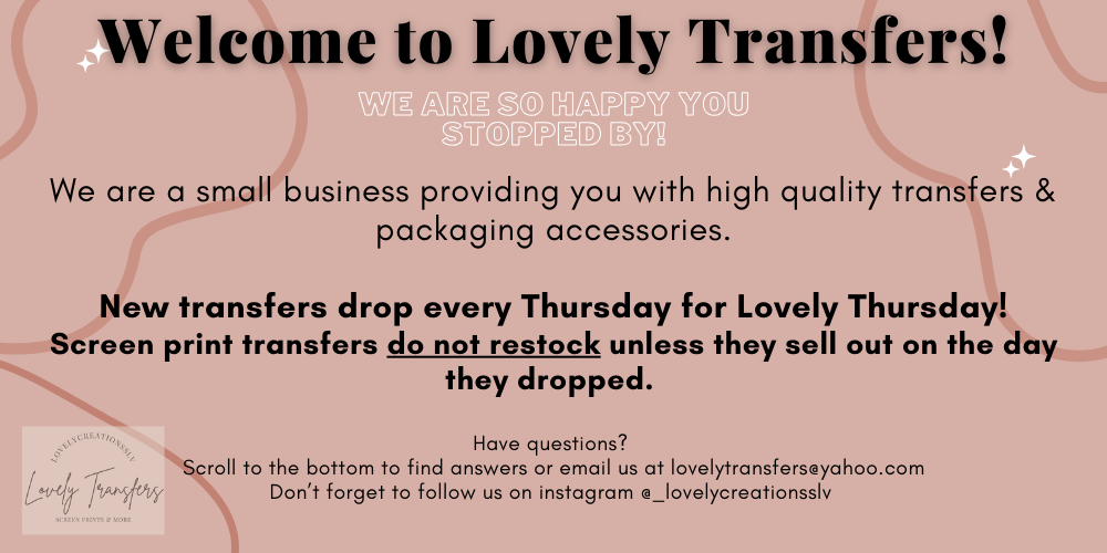 Screen Print Transfers – Lovely Transfers