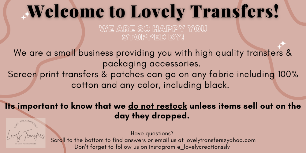 Screen Print Transfers – Lovely Transfers